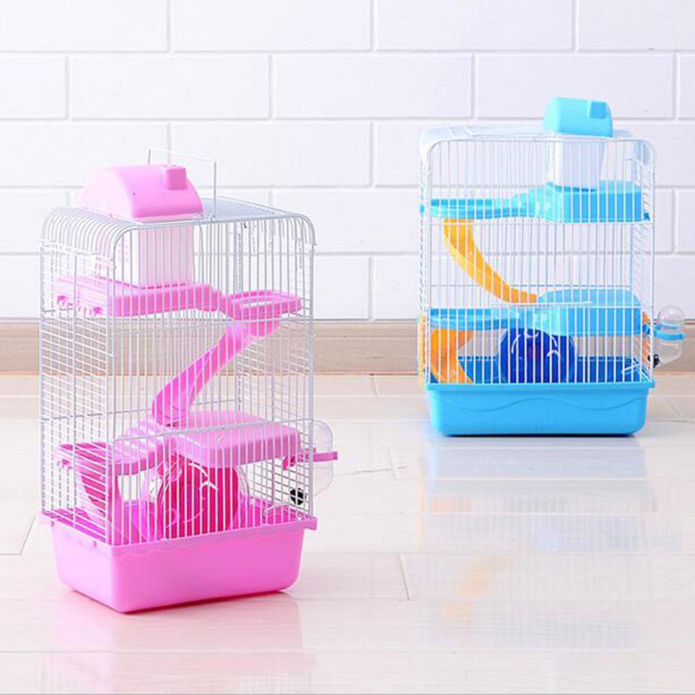 3-storey Pet Hamster Cage Luxury House Portable Mi... – Vicedeal