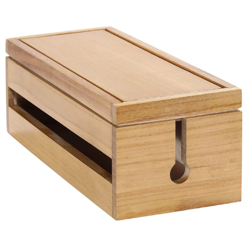 Cable Management Box Wooden Cord Organizer Box for... – Grandado
