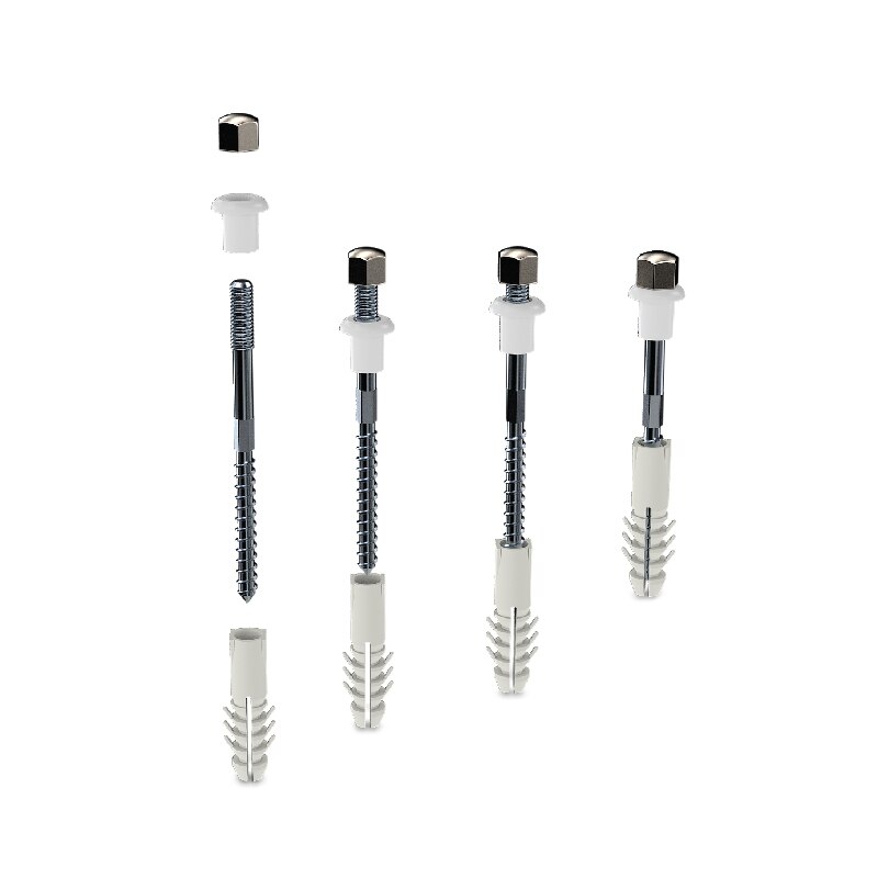 STAHL SCHRAUBE M6 MESSING MUTTER 4 PCS. SET – Vicedeal