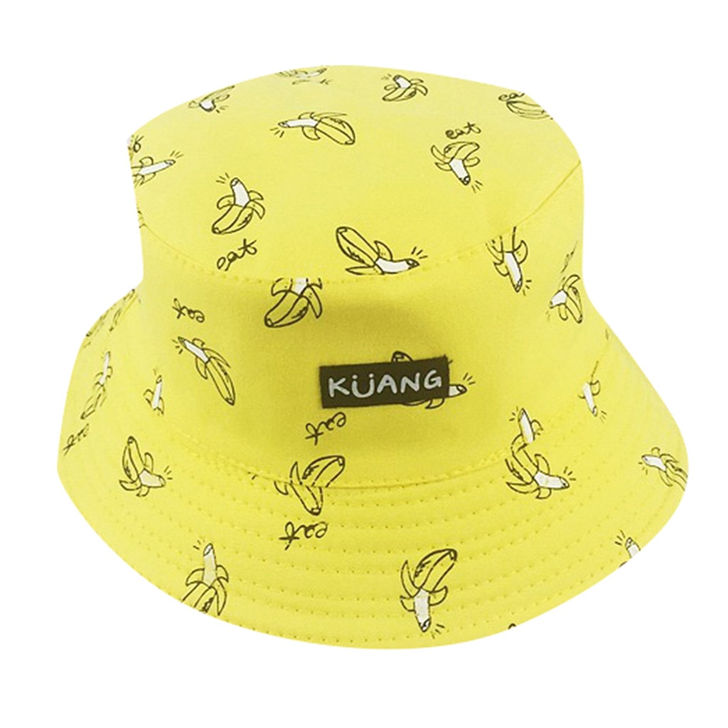 Bucket Hat Men Women Summer Bucket Cap Banana Prin... – Grandado