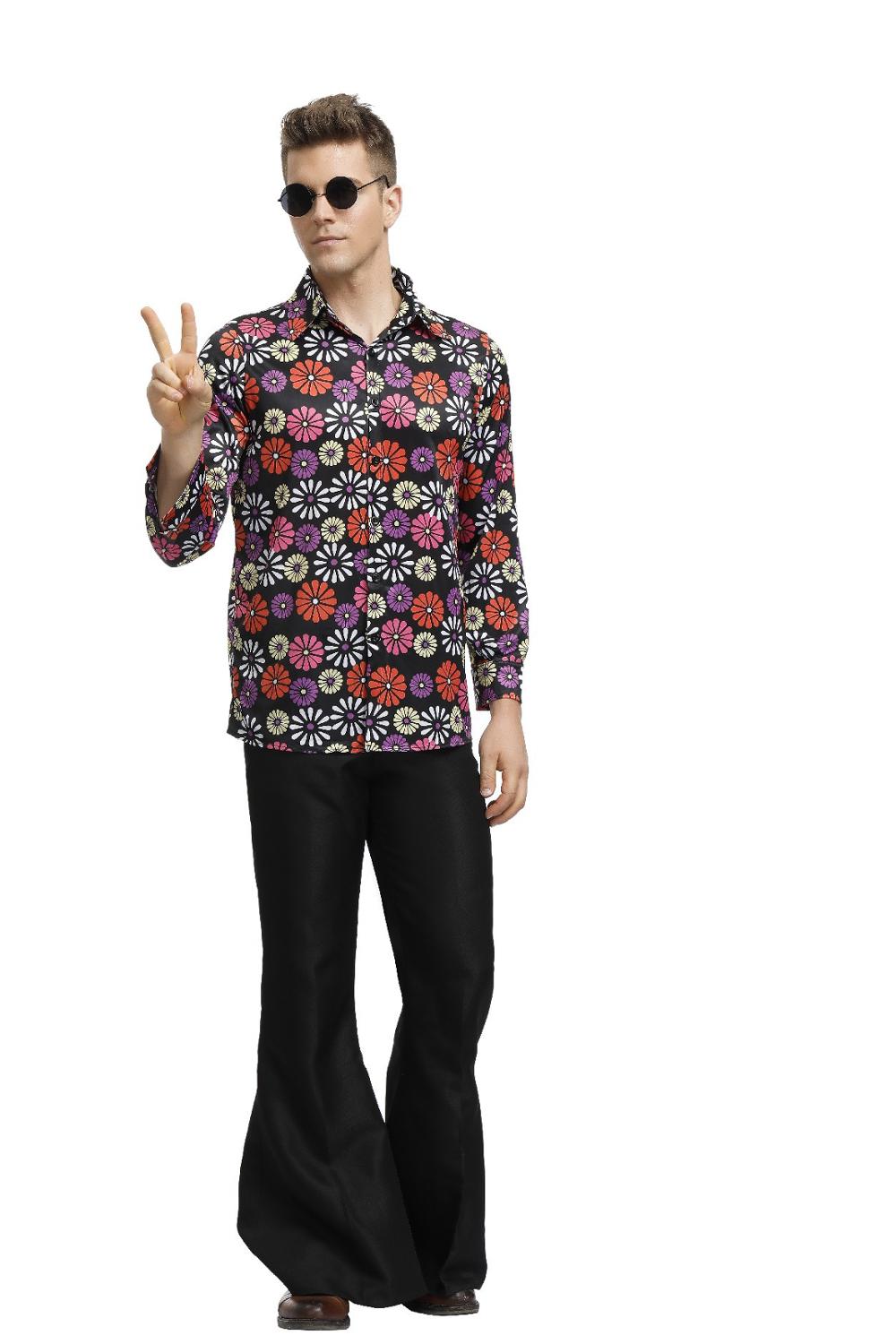 Men Retro 70s Disco Hippie Costume Halloween Carni... – Grandado