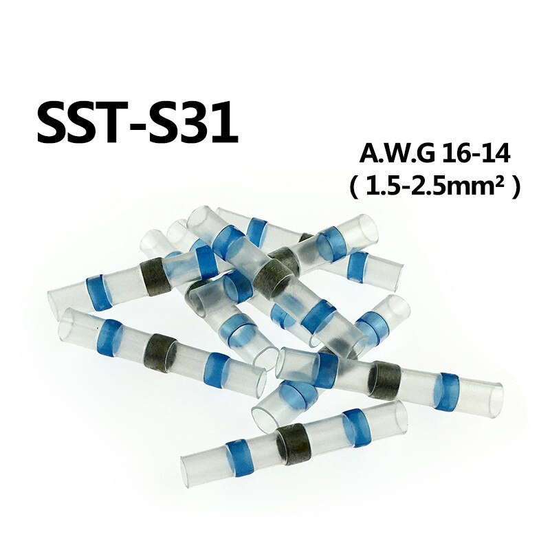 Conector de fio termo retrátil 20/50/100 peças, co... – Vicedeal