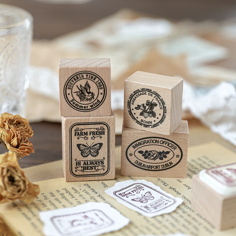 Retro Mark Collectie Serie Planten Vlinder Diy Hou... – Grandado