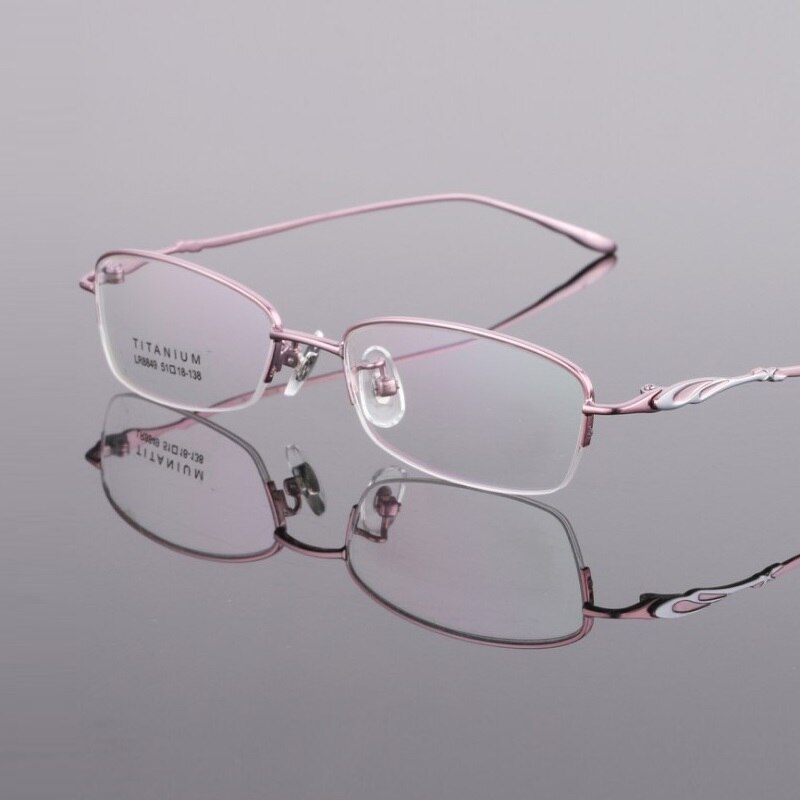 width-135 Pure titanium red purple ladies frame ul... – Grandado