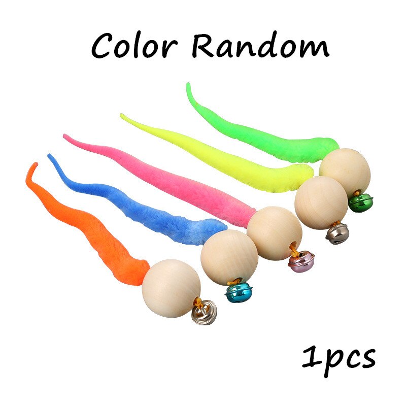 5pcs Colorful Caterpillar Cat Toy Wooden Beads Sna... – Vicedeal