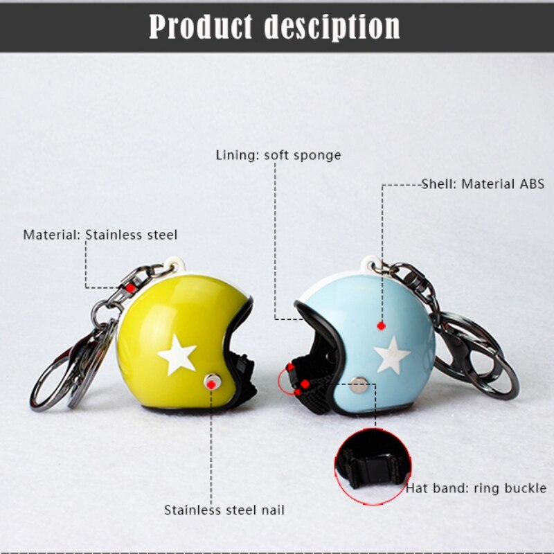 Helmet Cute Keychain Keyring Collection Phone Stra... – Grandado