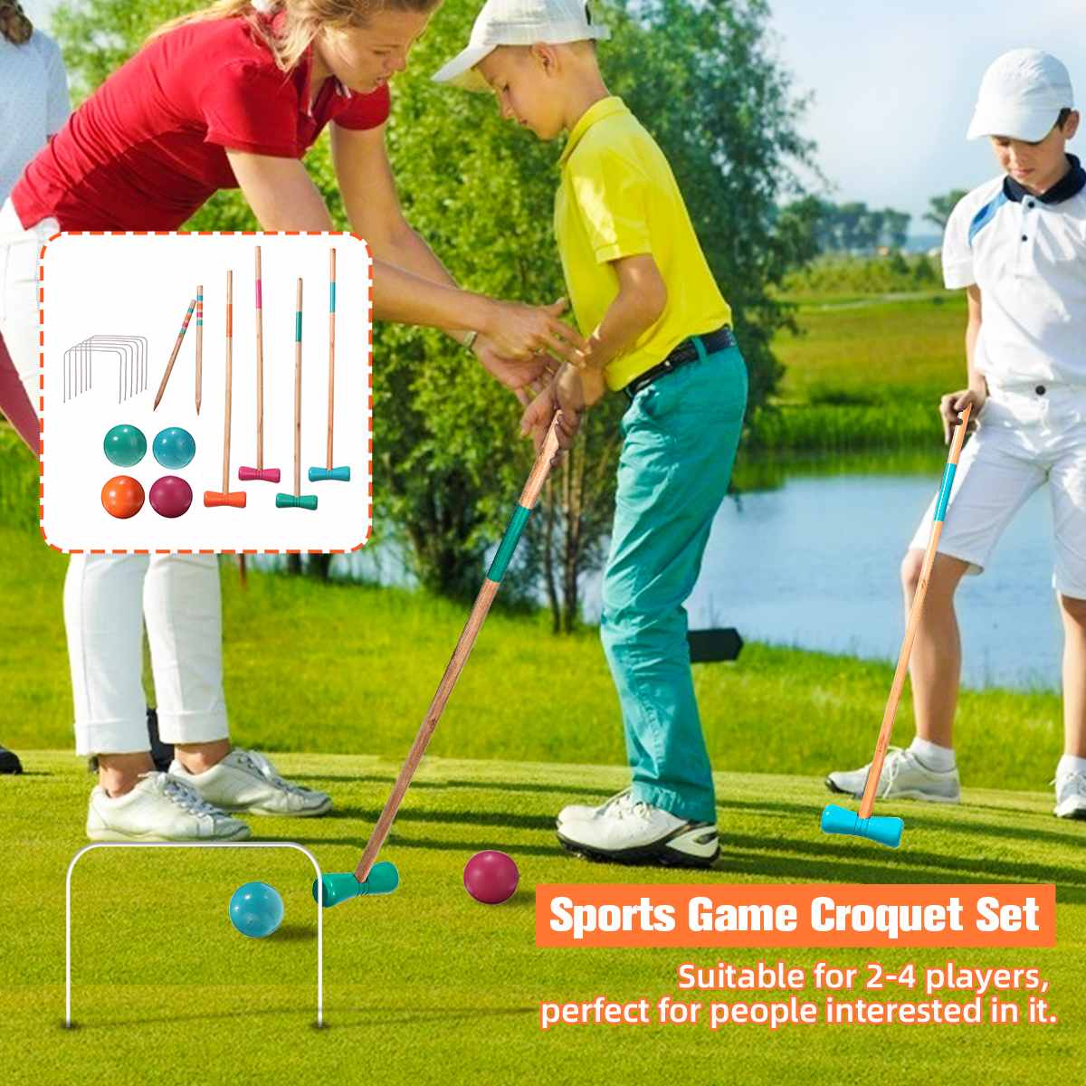 Outdoor Patio Croquet-Set Goalball croquet trainin... – Grandado