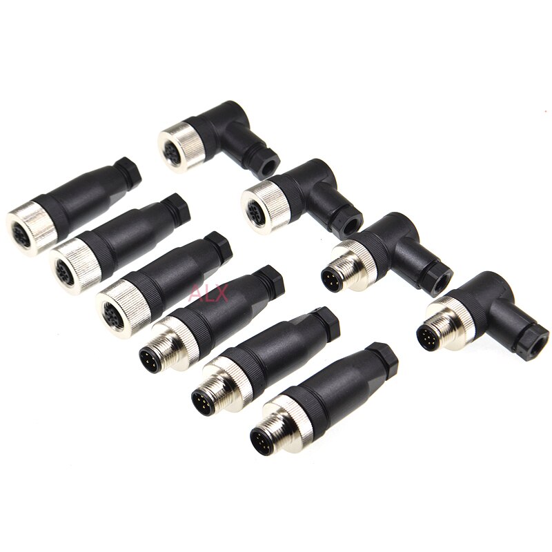 M12 Waterdichte Sensor Connector Male & Female Plu... – Vicedeal