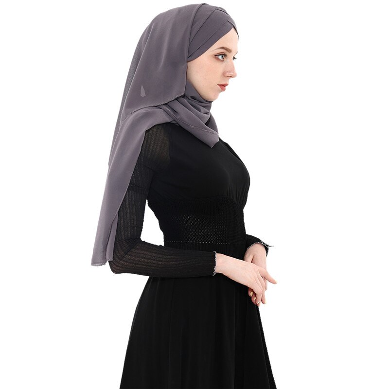 frauen muslimischen chiffon-instant hijab schal fe... – Vicedeal