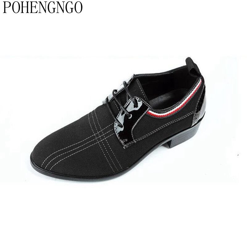 Cloth Upper Men Dress Shoes Breathable Pointed Toe... – Vicedeal