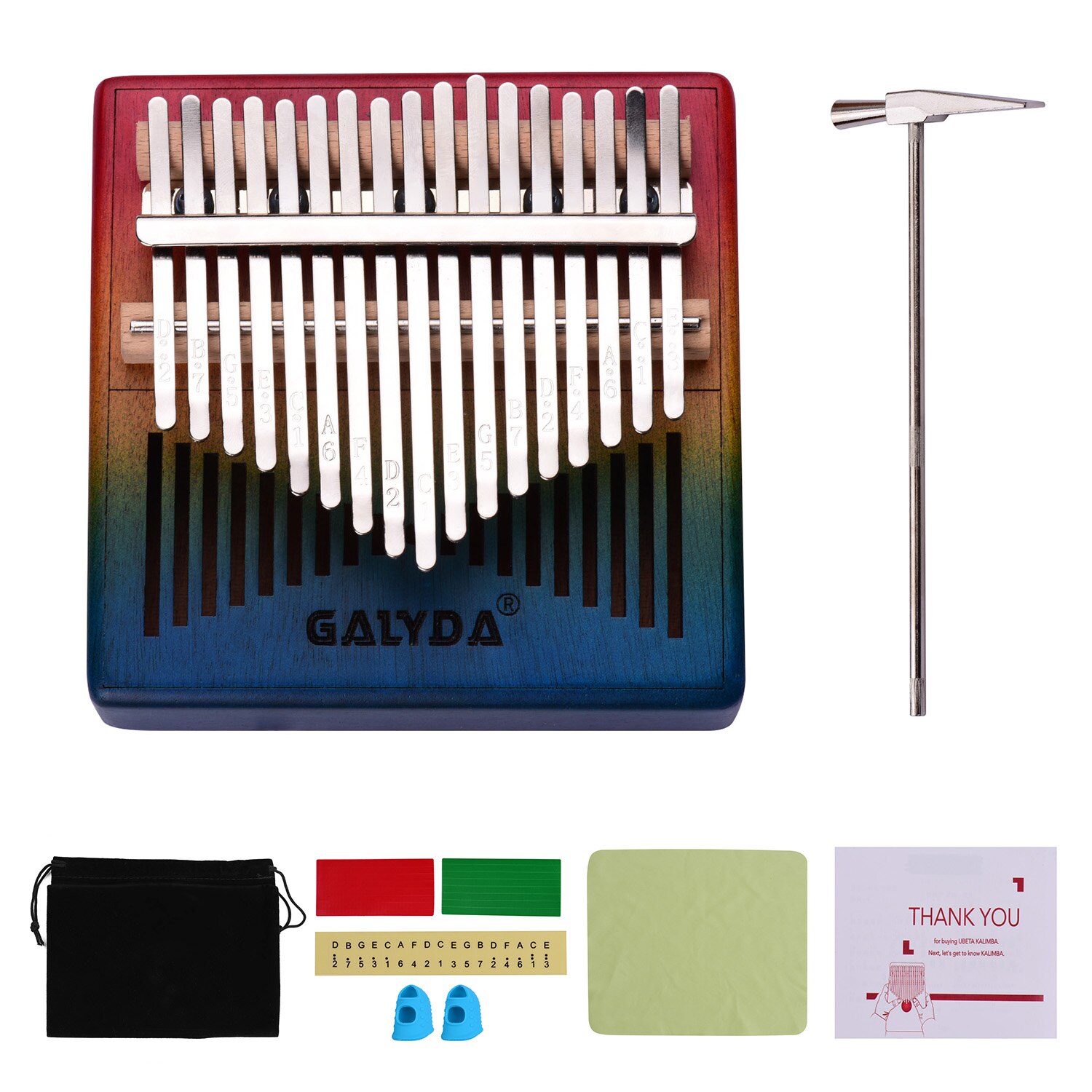 Kalimba 17- nyckel tumme piano trä kalimba mbira m... – Grandado
