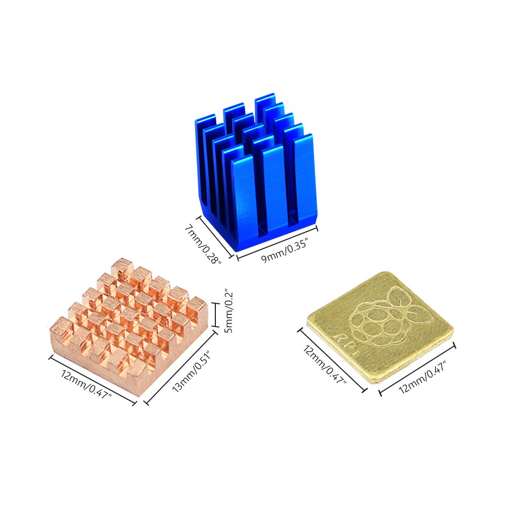 1 sæt raspberry pi heatsink kit aluminium kobber ... – Vicedeal