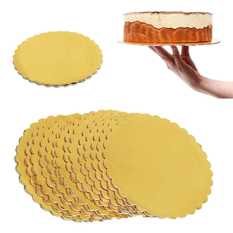 5/10PCS Gold Cakeboard Round Disposable Cake Circl... – Grandado