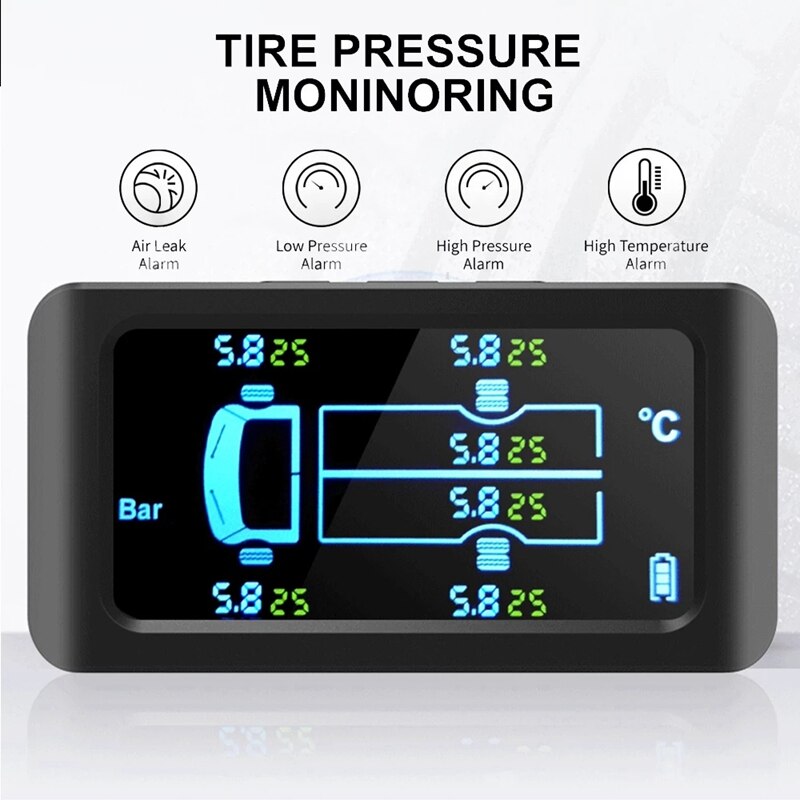Universele Truck Tpms Bandenspanning Monitor 0-8.0... – Grandado