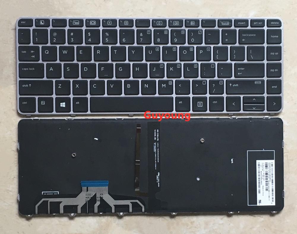 US Laptop Keyboard for HP for EliteBook Folio 1040... – Grandado