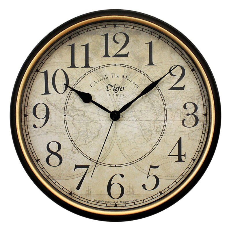 Digo Wall Clock 15 Inch Metal Silent Non-Ticking B... – Vicedeal