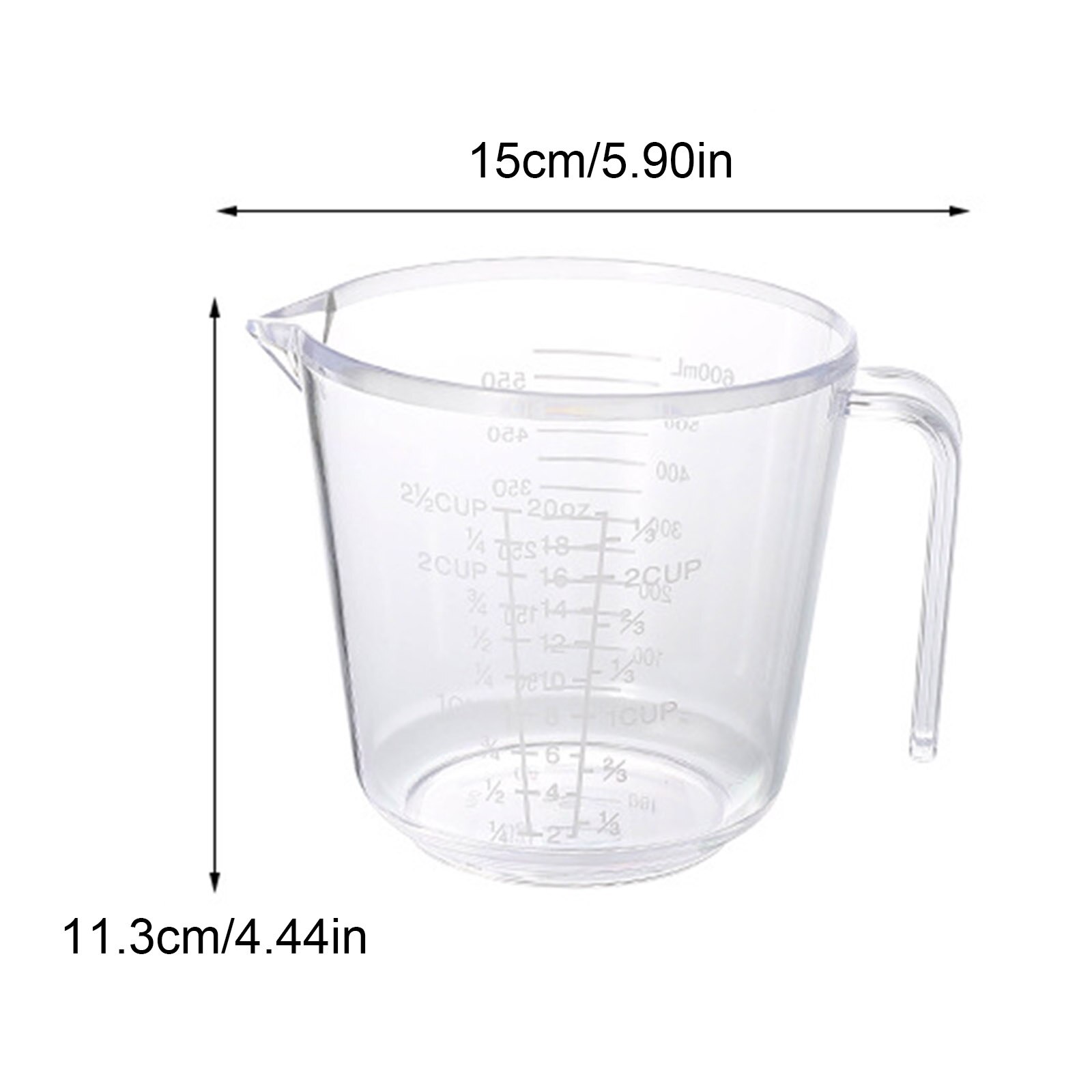 600ML Food Grade Plastic Measuring Instruments Wit... – Vicedeal