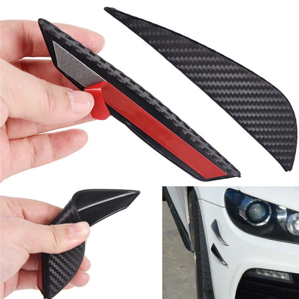4pcs Carbon Fiber Car Front Bumper Guide Plates Wi... – Vicedeal