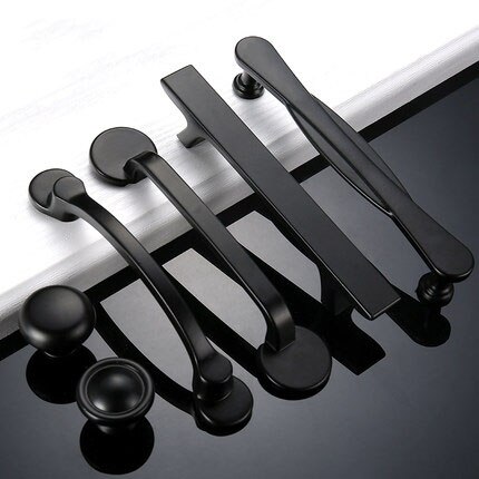Drawer Handle Modern Minimalist Matte Black Wardro... – Vicedeal