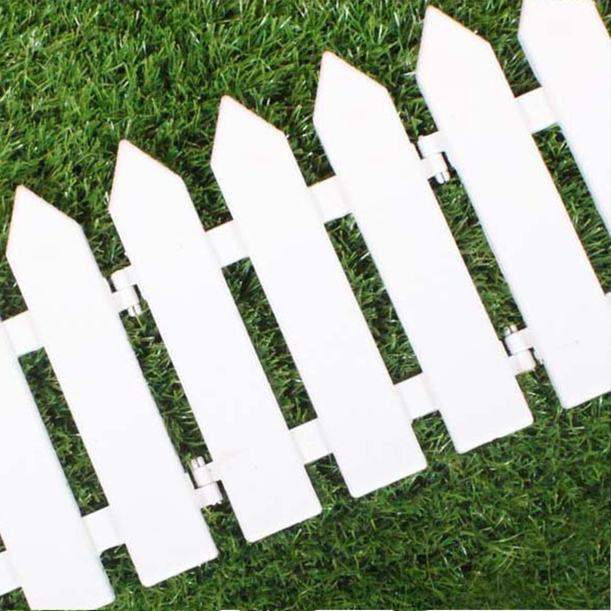 1pc white plastic garden fence sharp 20 * 16cm – Grandado