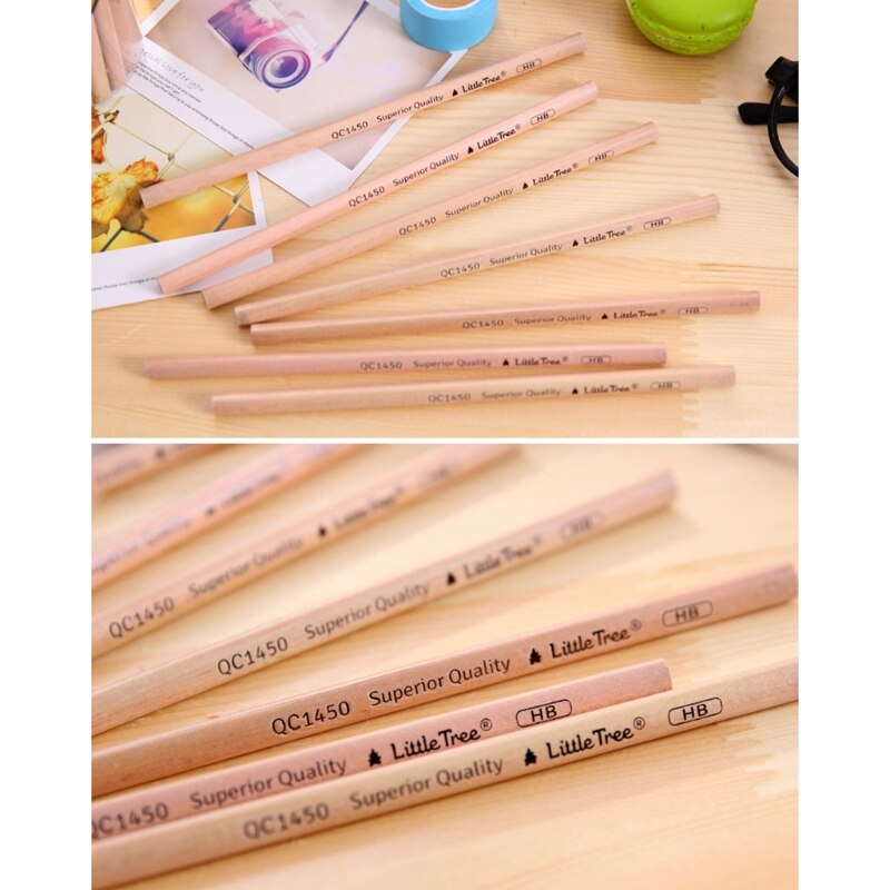 50pcs Eco-friendly Natural Wood HB Pencil Non-toxi... – Vicedeal