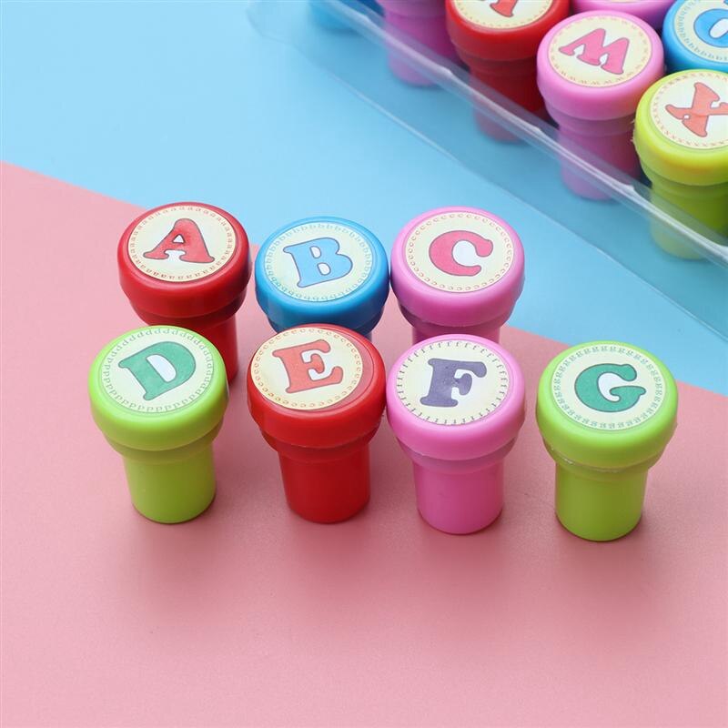 26Pcs DIY English Letters Stamp Toy Stamper Cute E... – Grandado