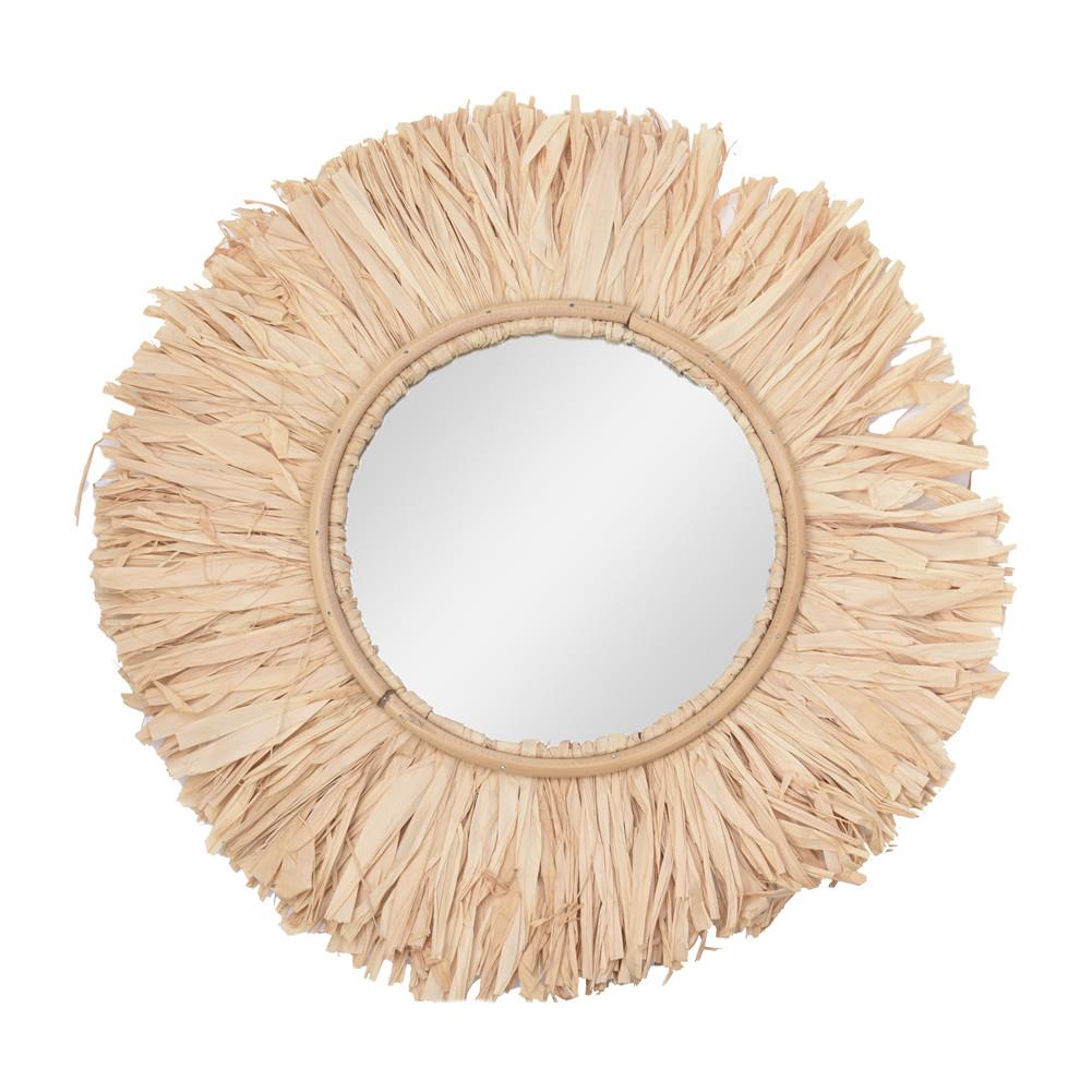 Wall Decorative Hanging Mirror Round Handmade Boho... – Grandado