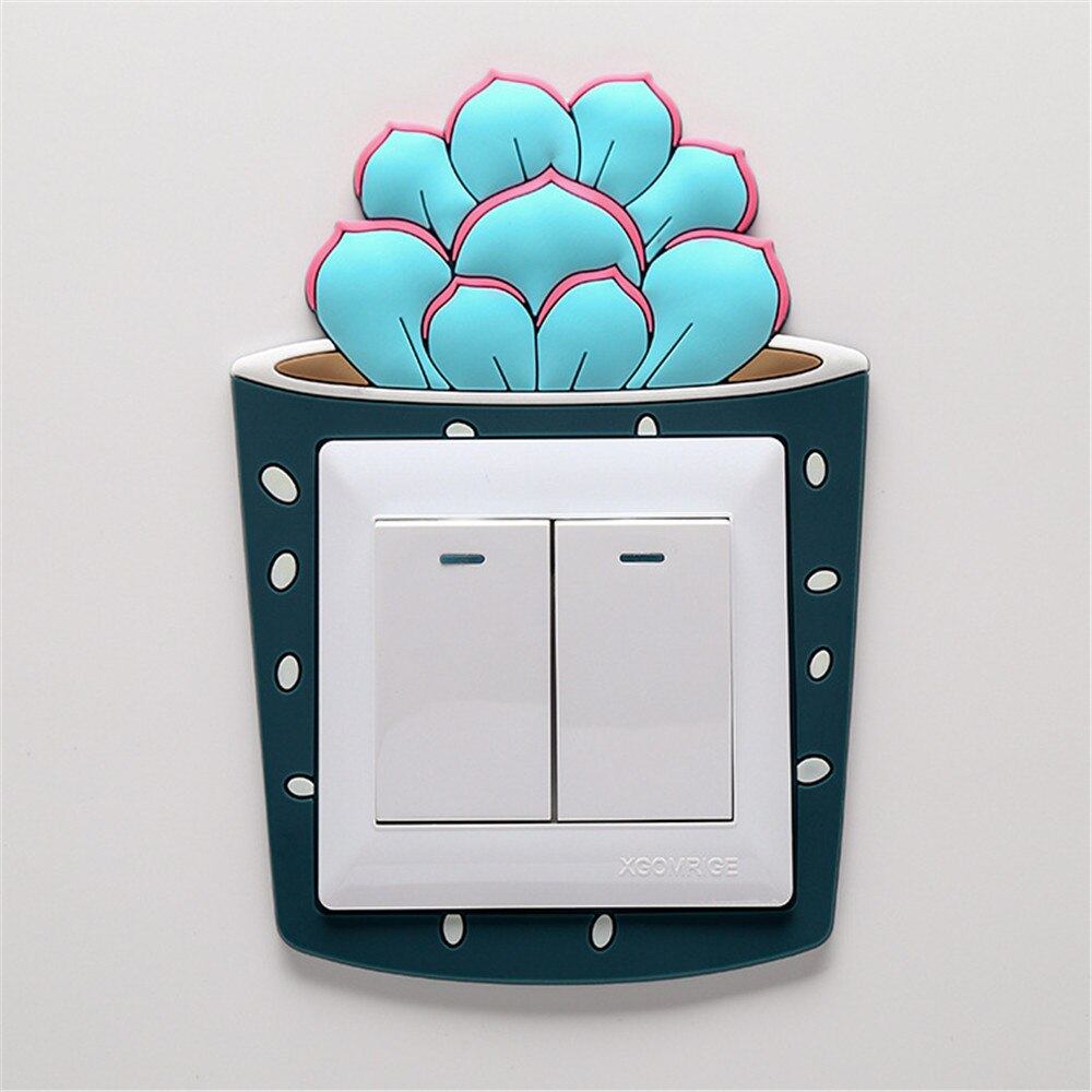 Cartoon Cactus Luminous Light Switch Cover Glow In... – Vicedeal