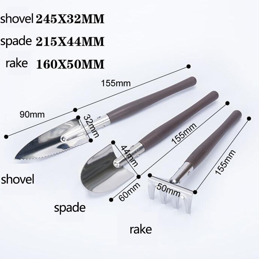 3pcs/set Mini Portable Gardening Tool Metal Head S... – Grandado