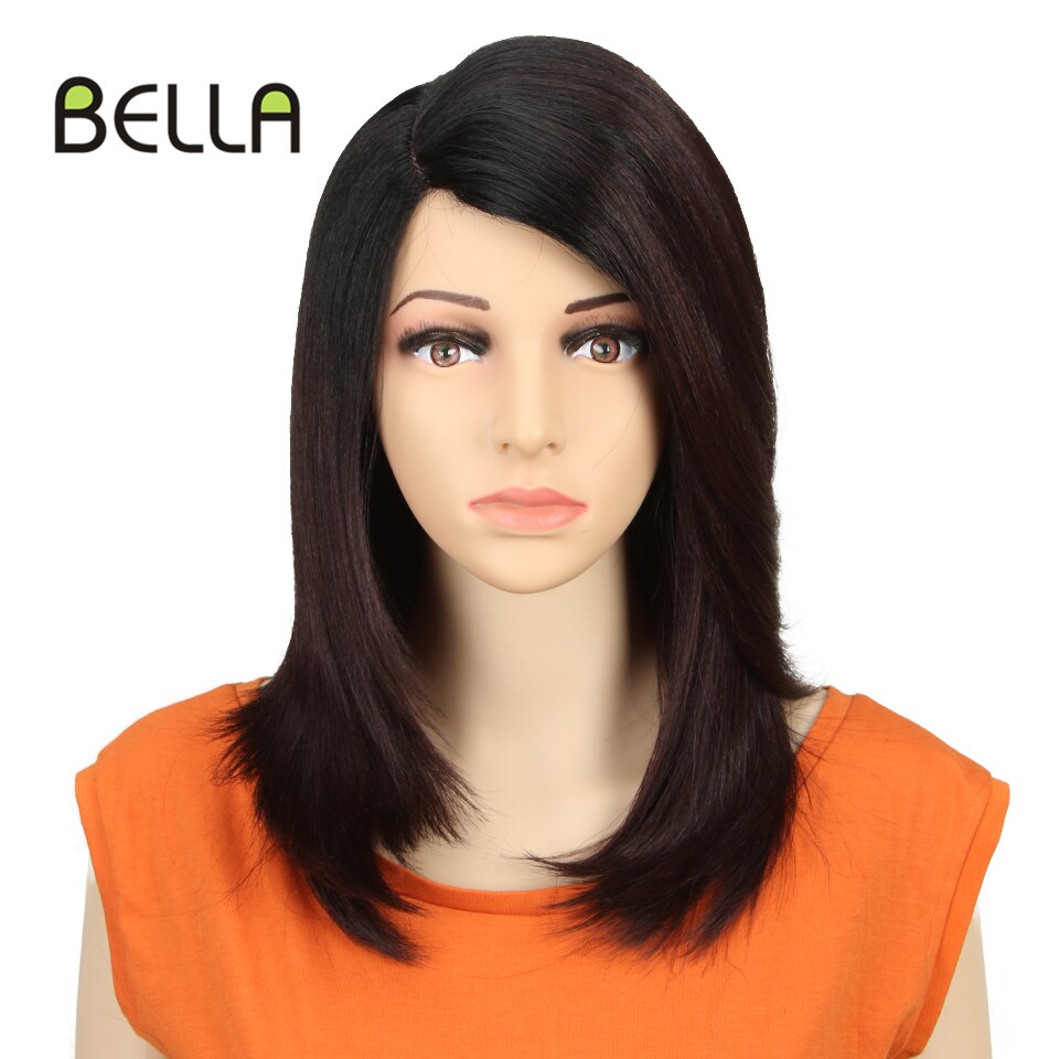 Bella Bob Pruik Korte Synthetische Lace Pruik Stei... – Vicedeal