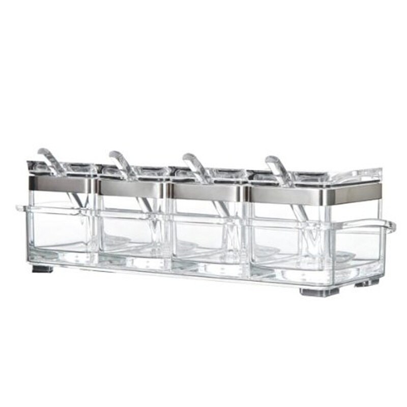 Acrylic Seasoning Box Spice Jar Set Condiment Crue... – Vicedeal