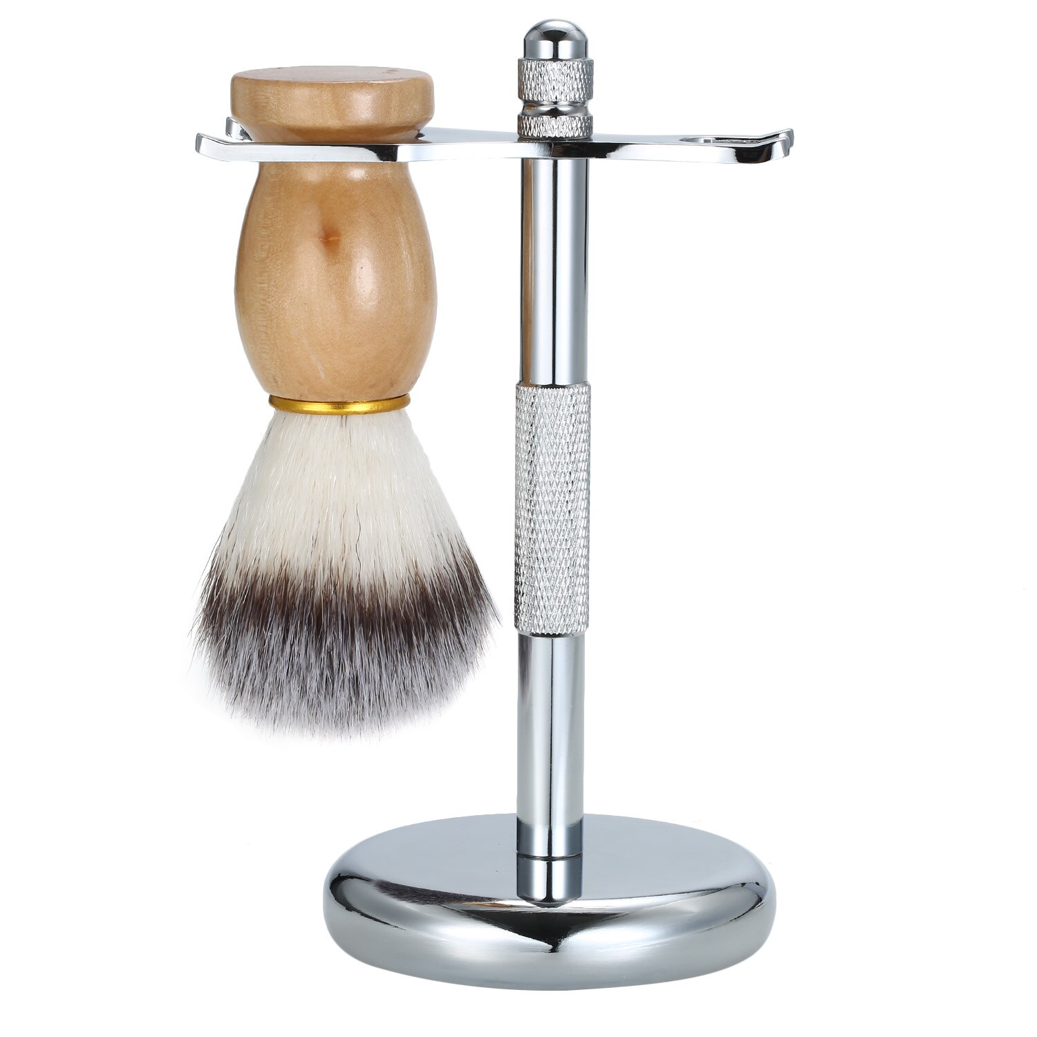 Chrome Razor and Brush Stand with Beard Brush Safe... – Grandado