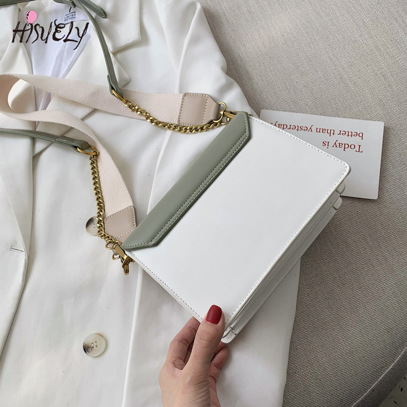 2022 Contrast Color Leather Crossbody Bags for Wom... – Grandado