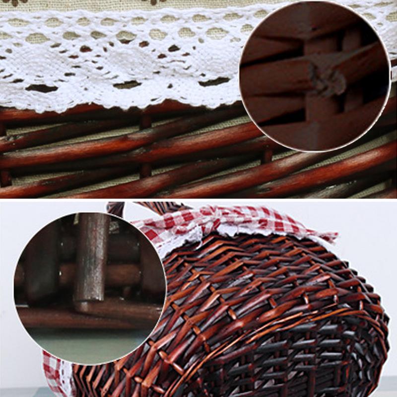 Wicker Basket Picnic Basket Empty Oval Willow Wove... – Grandado