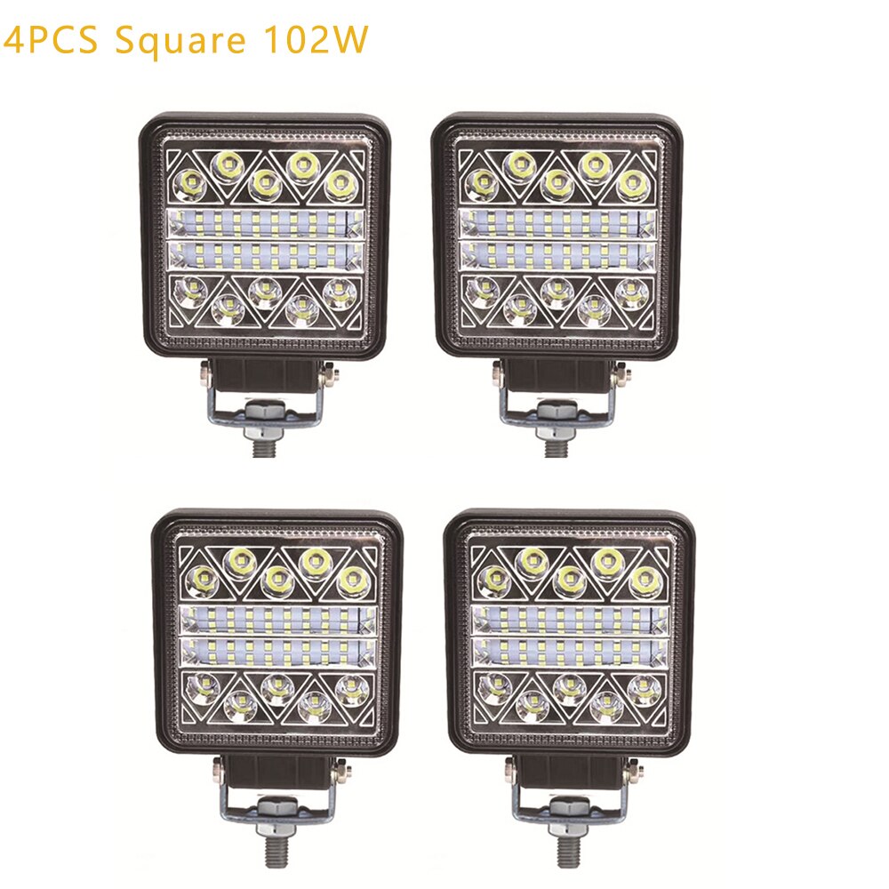 Auto Led Verlichting 102W Ronde Mistlampen Led Spo... – Grandado