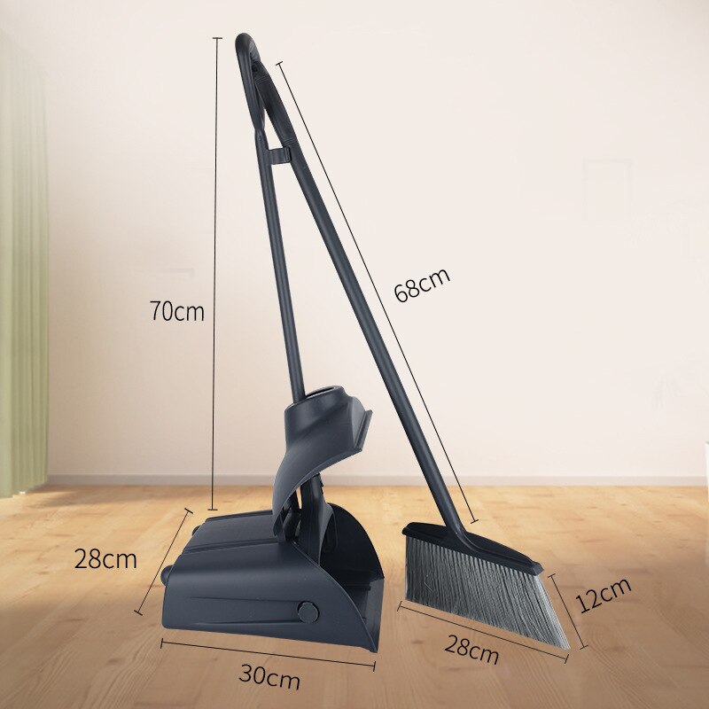 Foldable Standing Broom Dustpan Set with Extendabl... – Grandado