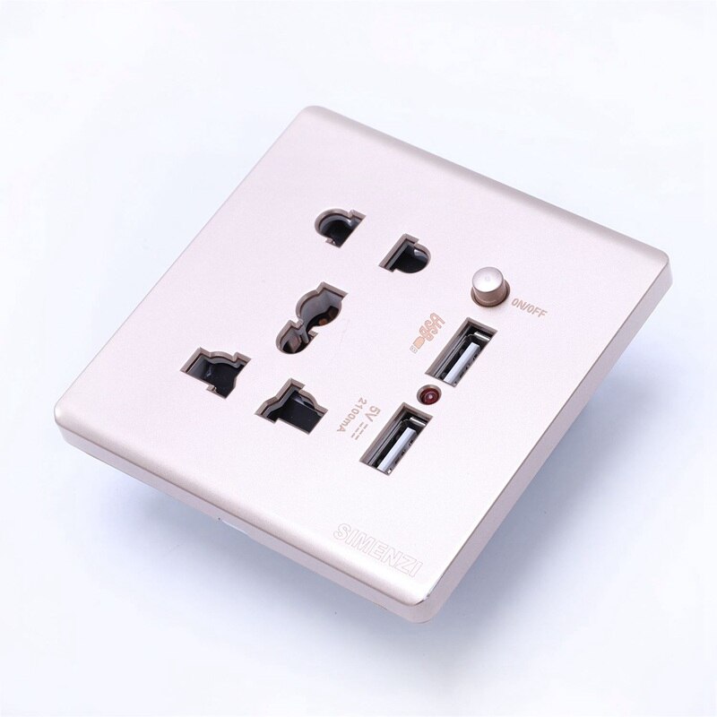 Wall Electrical 10A Universal Plug Faceplate Socke... – Grandado