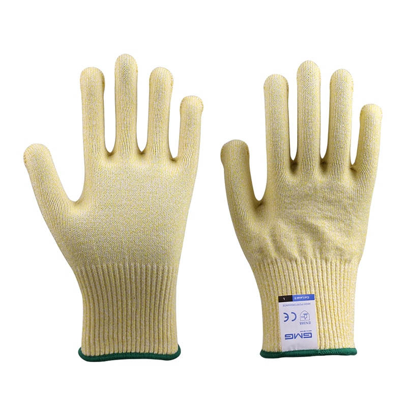 Anti Cut Proof Gloves GMG Yellow HPPE EN388 Anti-c... – Vicedeal