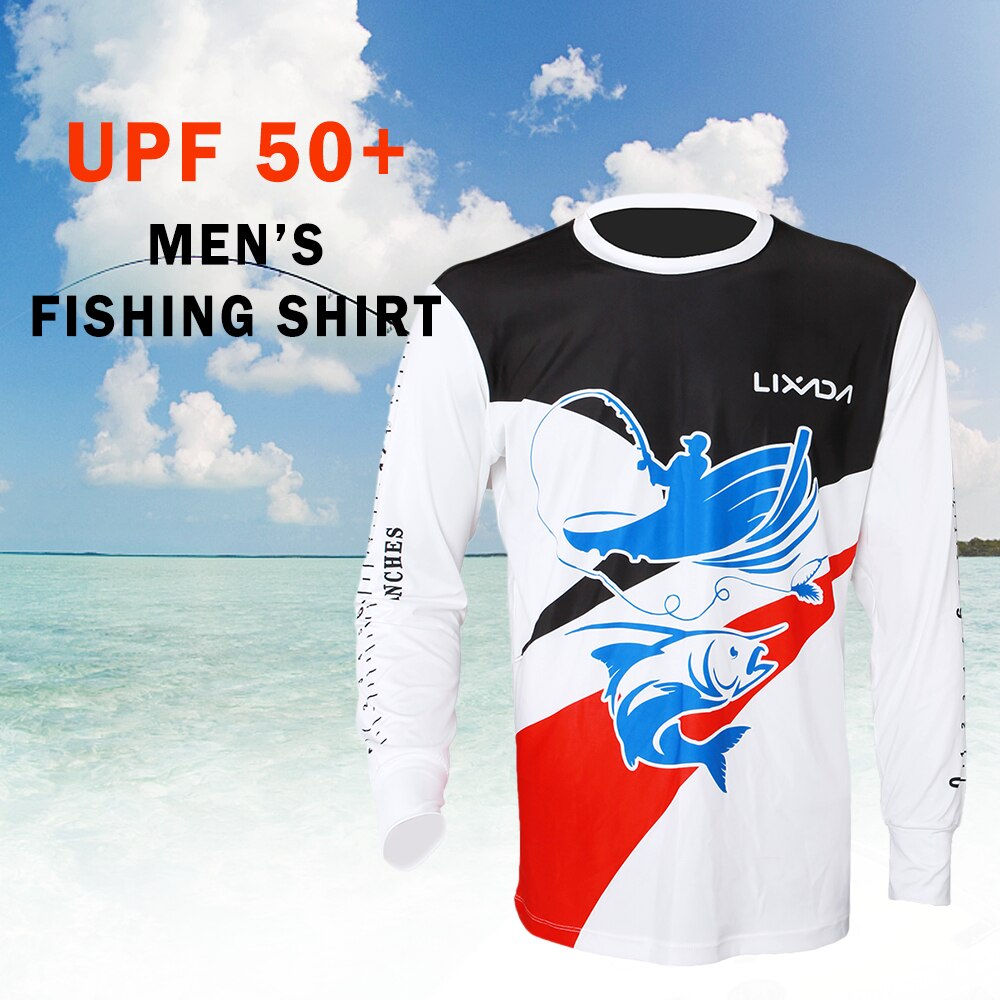 Lixada Long Sleeve Fishing Shirt UPF 50+ Sun Prote... – Vicedeal