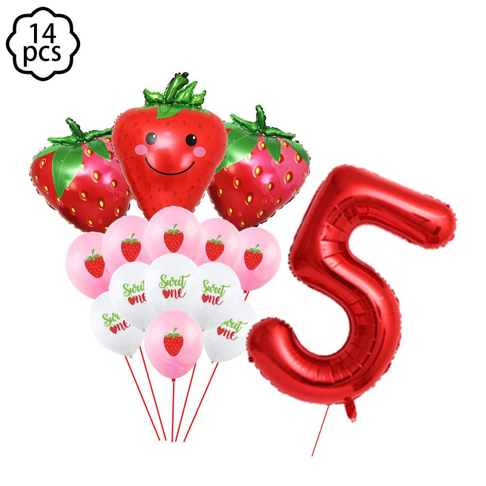 Strawberry Banner kids girls Strawberry Themed Bir... – Vicedeal