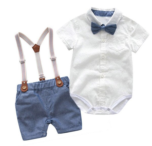 Babydragt sommerdrenge kravledragt 2 - -delt drag... – Grandado