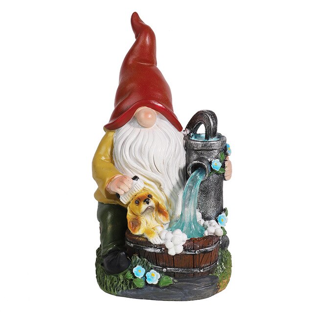 American Solar Night Light Dwarf Resin Ornaments S... – Grandado