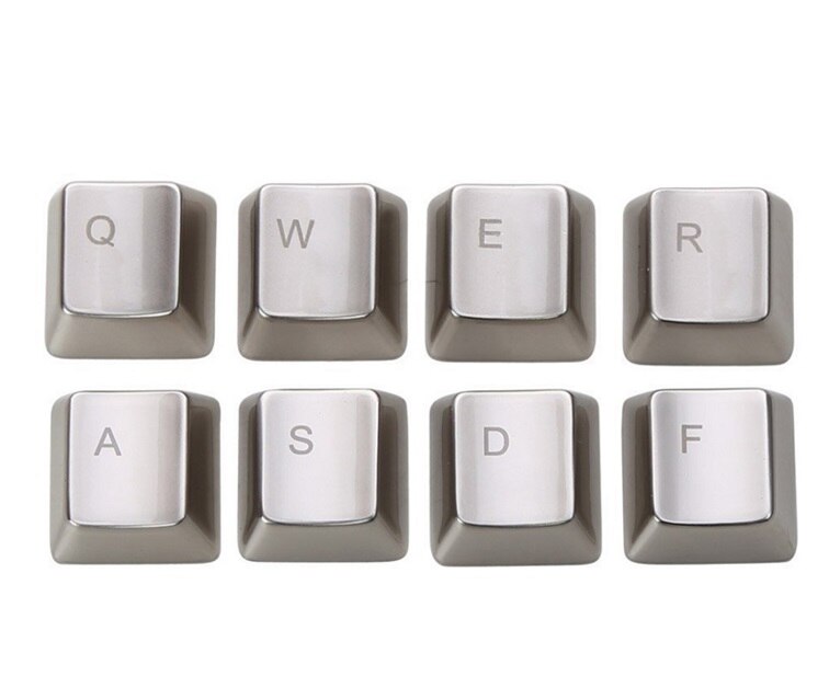 Metal Keycap QWERASDF 8 Key Cap For Cherry MX Swit... – Grandado