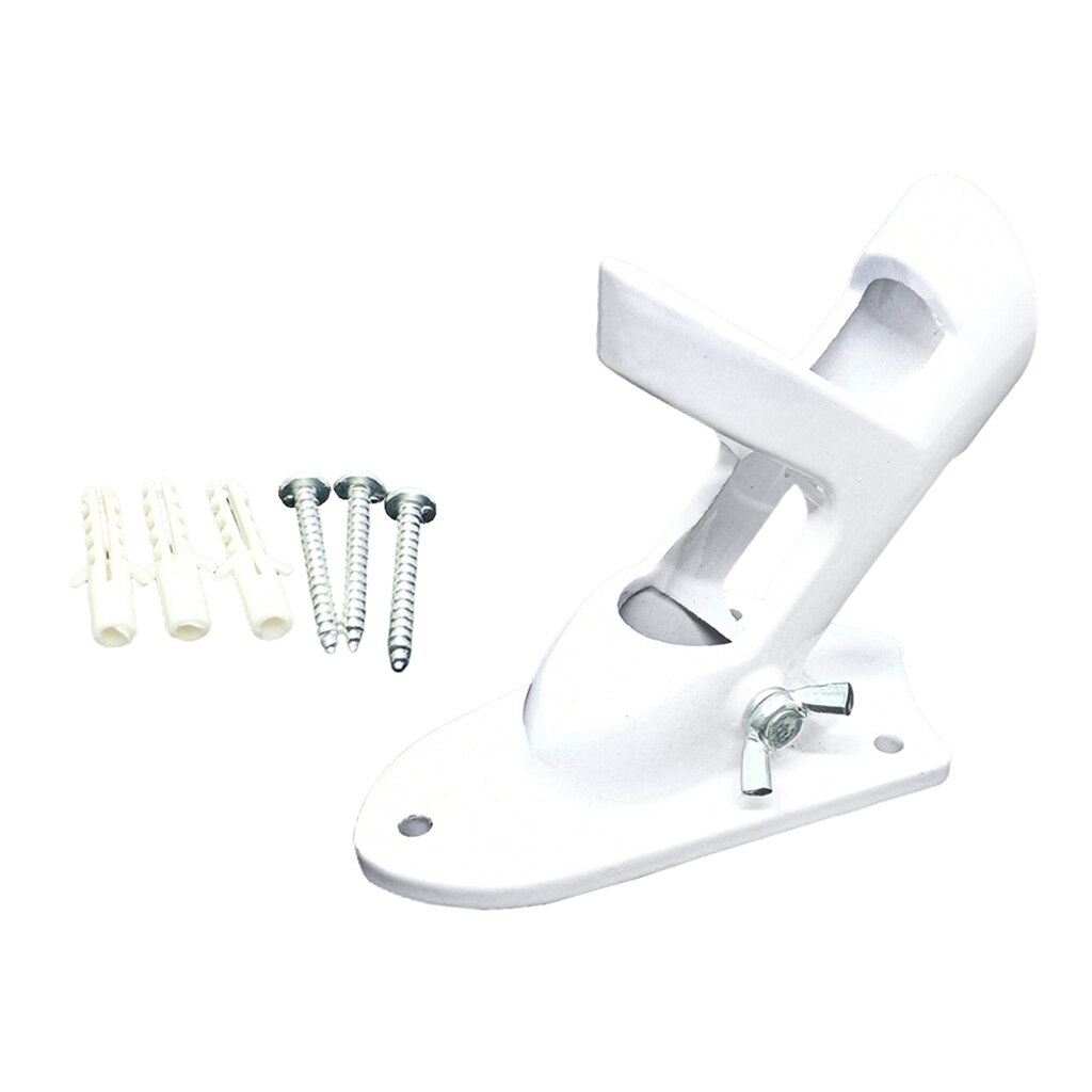 Upto 1" Dia. Flag Pole Bracket White Cast Aluminum... – Grandado