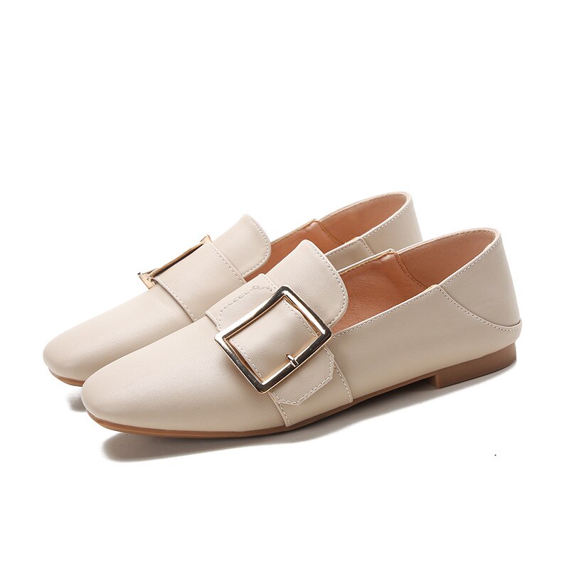 spring autumn flat single shoes women 34-41 square... – Grandado