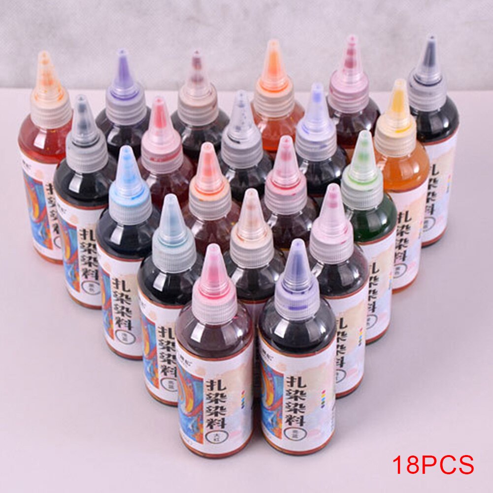 18 Colors DIY Arts Tie Dye Kit Fabric Textile Craf... – Vicedeal