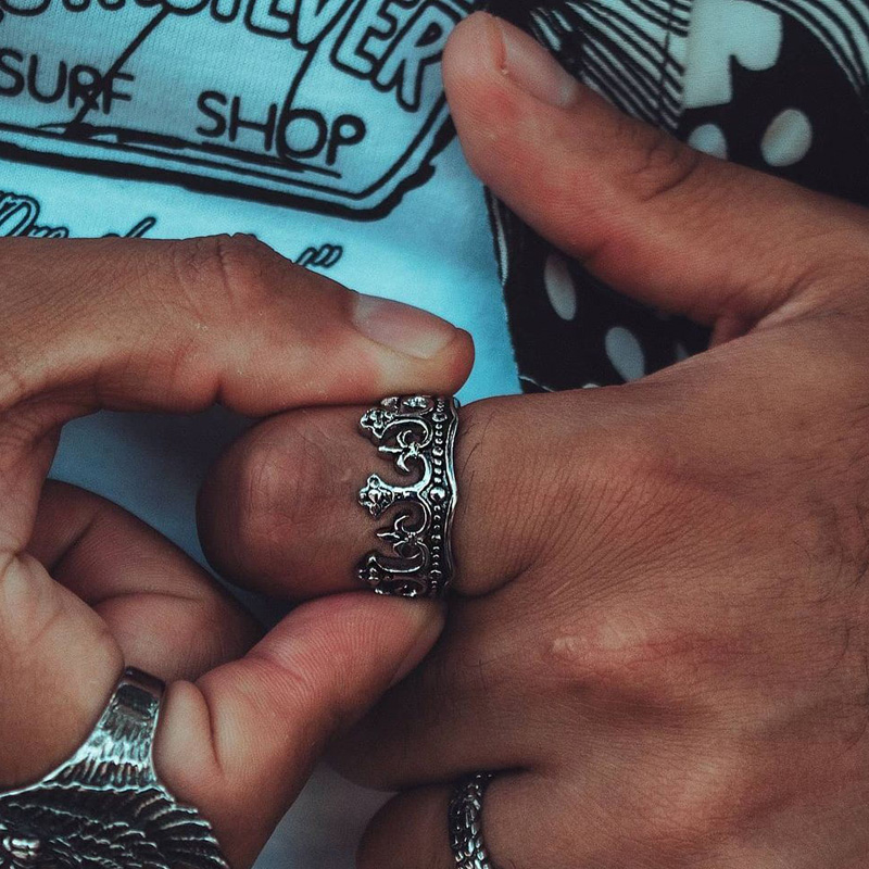 Anillo de corona del Rey rey para hombre, anillos ... – Grandado