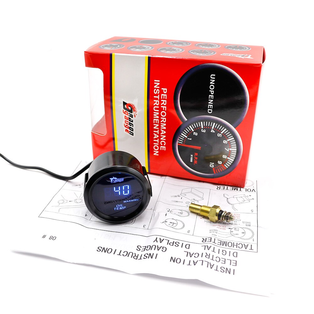 2 Inch / 52mm Digital LED Blue Electronic Oil Temp... – Vicedeal