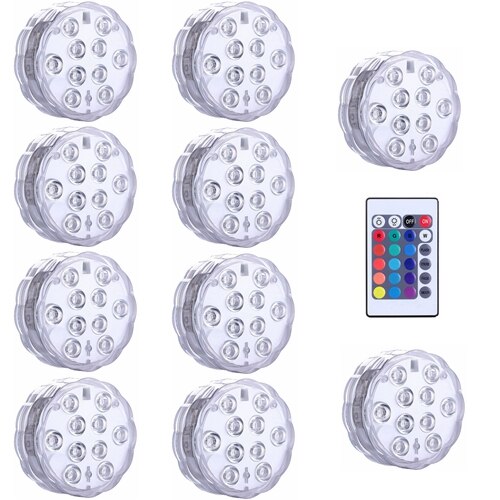 16 Colors Underwater LED Light Remote Control Subm... – Grandado