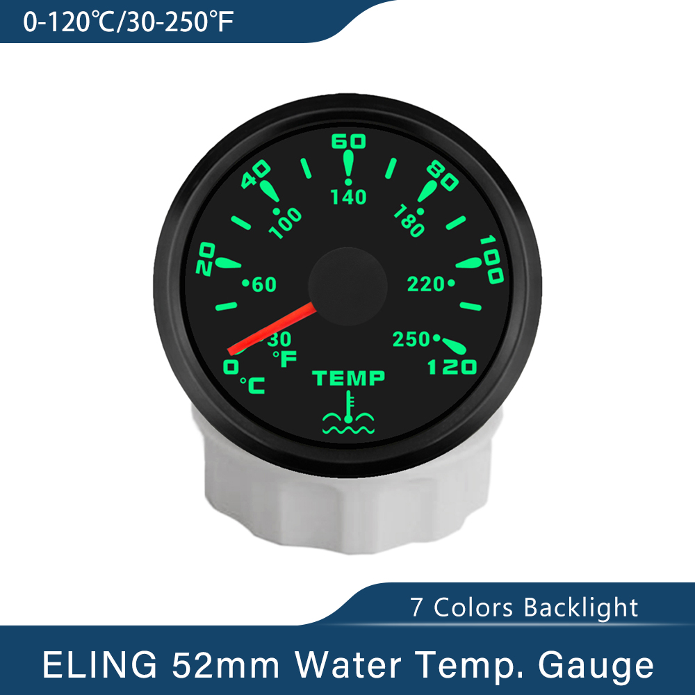 52mm Water Temp Meter 0-120℃/30-250℉ Temperature G... – Grandado